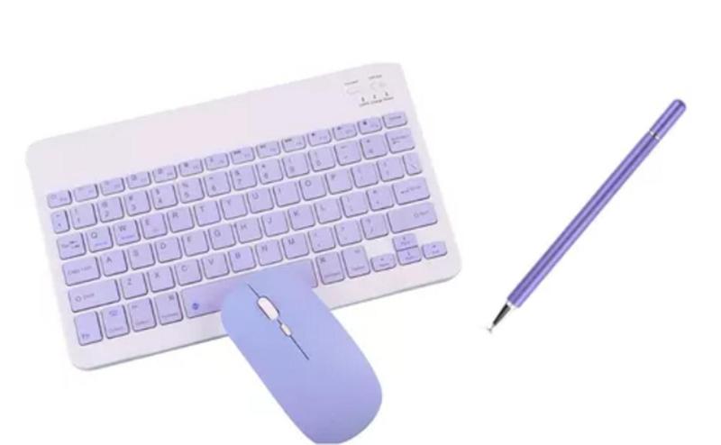 Teclado E Mouse Bluetooth + Caneta Touch Ponta Fina Para Tablet P615 ...