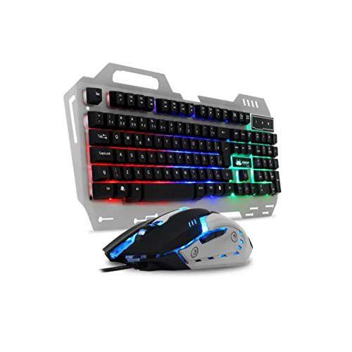 Teclado E Mouse Gamer Com Iluminação Led Rgb Modelo Kp 2054 Knup