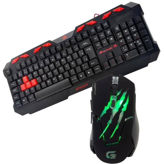 Teclado E Mouse Gamer Custo Beneficio Spider/raptor 3200 Dpi - Fortrek ...