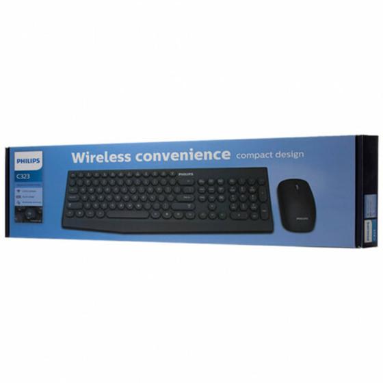Teclado e Mouse sem Fio USB C323 Philips - Kit Teclado e Mouse ...