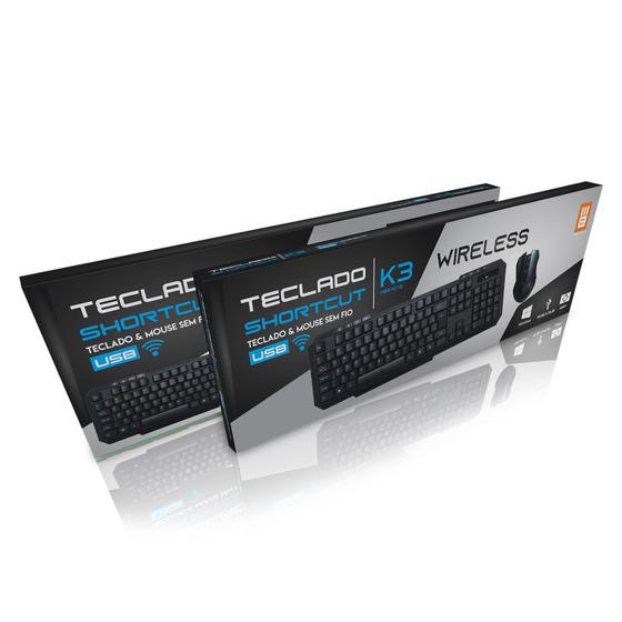 Teclado e Mouse Sem Fio USB Wireless MBTech Preto MB54079 - MB Tech ...