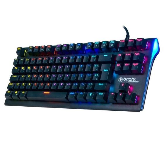 Teclado Gamer Bright GTC561 Compact II, Mecânico, RGB, Preto - Teclado ...