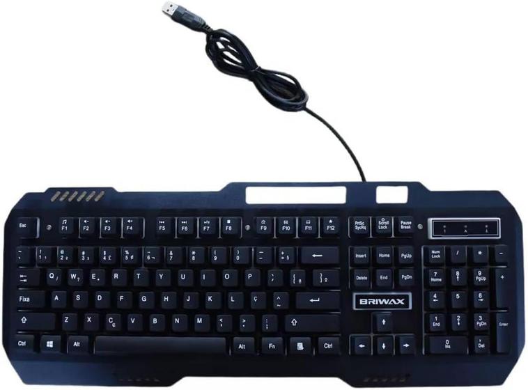 Teclado Gamer Briwax Ba-532 Qwerty Pt Cor Preto Com Luz Rgb - Teclado ...