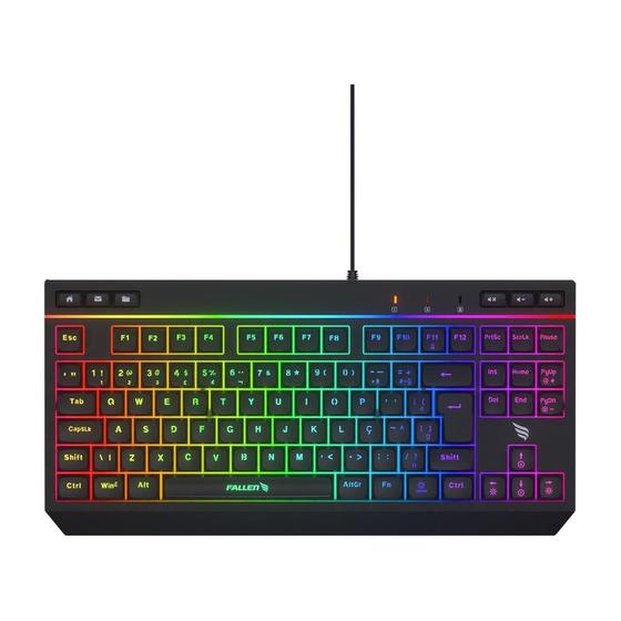 Teclado Gamer Fallen Pantera Eco Tkl, RGB, Anti-ghosting, ABNT2, Preto ...