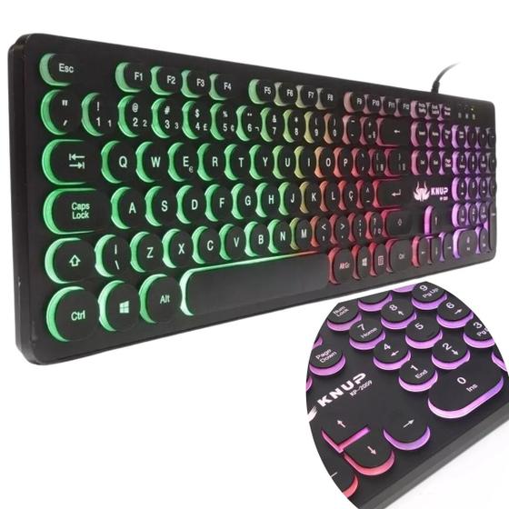 Teclado Gamer Knup Kp-2059 Qwerty Cor Preto Com Luz Rgb - Teclado Gamer ...