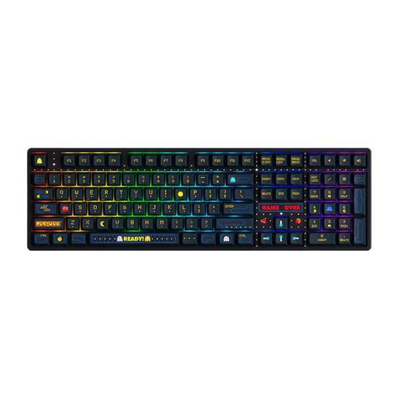 Teclado gamer mecânico akko 5108s pac man, rgb, switch crystal, black ...