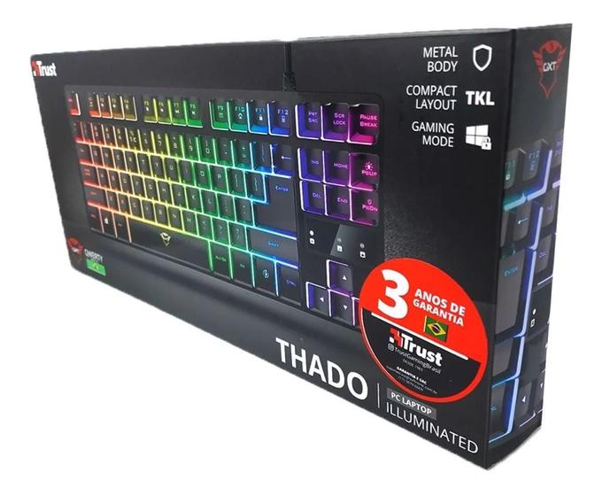 Teclado Gamer Membrana Trust Thado Gxt833 Rgb - Teclado Gamer ...
