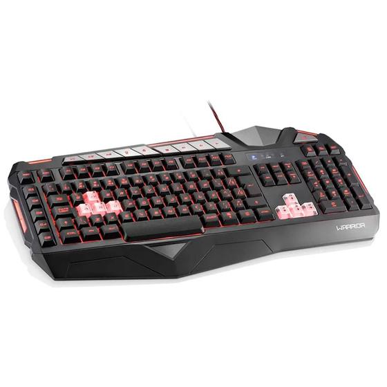Teclado Gamer Multilaser Warrior - com LED 3 Cores - Teclas p/ Macro ...