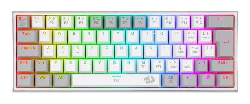 Teclado gamer Redragon Fizz K617 QWERTY Red inglê US RGB - Teclado ...