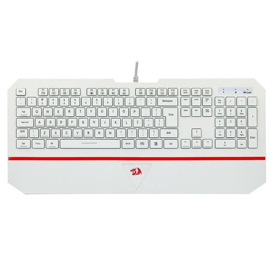 Teclado Gamer Redragon Karura 2 Branco RGB K502 Membrana Abnt-2 - Teclado Gamer - Magazine Luiza
