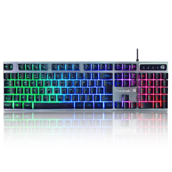 Teclado Gamer Semi Mecânico Luz led Rgb Vickers Fortrek G - Teclado ...