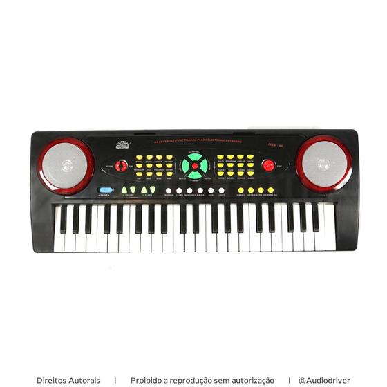 Teclado Infantil Custom Kids CKKB44 Com Mic 44 Teclas Preto - Custom ...