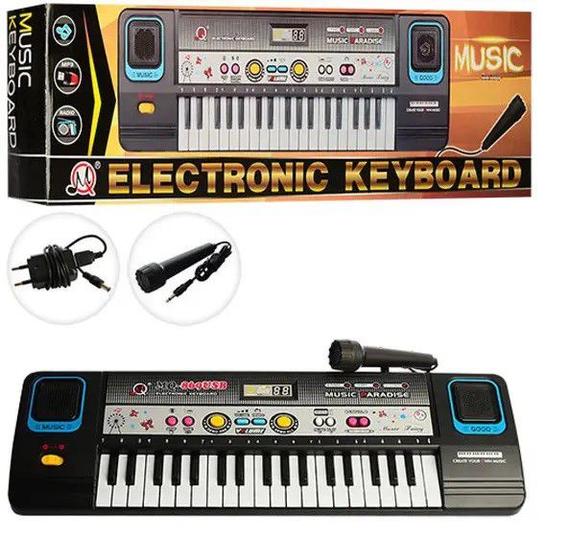 Teclado Infantil Musical Eletrônico com Microfone e Fonte Bivolt 37 ...