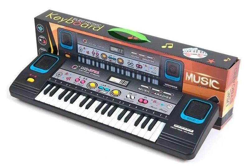 Teclado Infantil Musical Eletrônico com Microfone e Fonte Bivolt - Toys ...