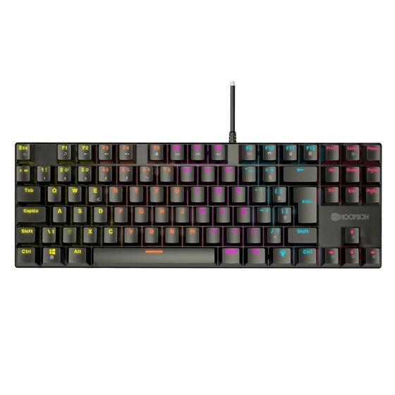 Teclado Mecânico Gamer Hoopson RGB, Switch Azul, Teclas Multimídia e 19 ...