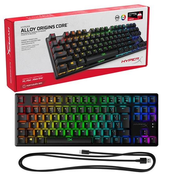 Teclado Mecânico Gamer HyperX Alloy Origins Core RGB TKL Switch HyperX ...