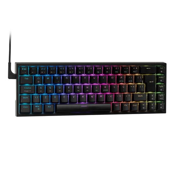 Teclado Mecânico Gamer KBM! GAMING TG700, Preto, 65% e ABNT2, RGB ...