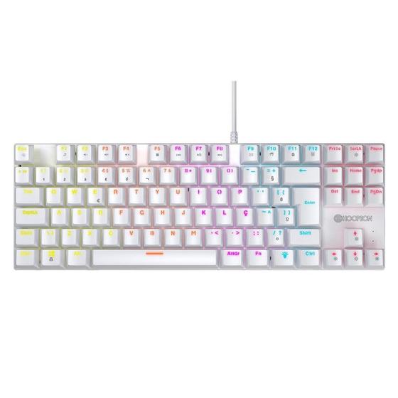 Teclado Mecânico Gamer RGB, Switch Azul, Teclas Multimídia e 19 Anti ...