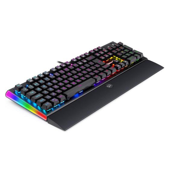 Teclado Mecânico RGB Switch Blue Full Size Com Descanso De Pulso RGB ...