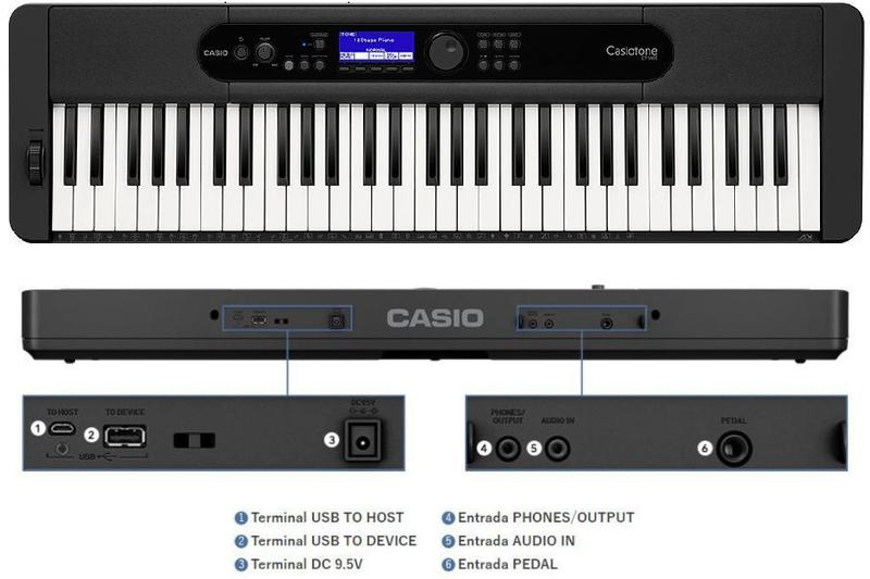 Teclado Musical Casio Casiotone CT S400 Preto - Teclado Arranjador - Magazine Luiza