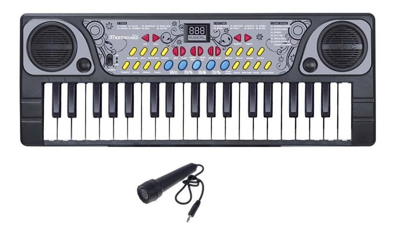 Teclado Musical Infantil Eletrônico Com Microfone 41cm - DM TOYS ...