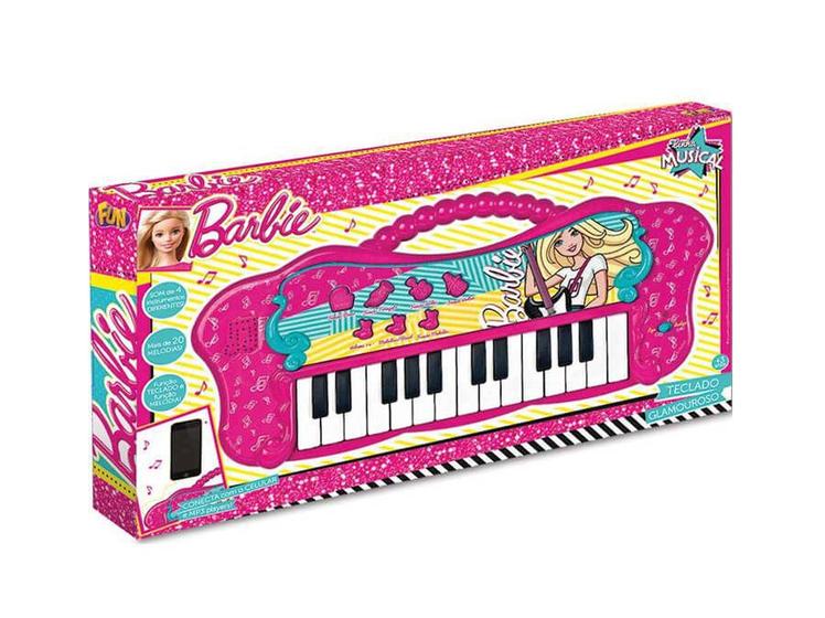 Teclado Musical Infantil Fabuloso Barbie - Fun - Piano / Teclado de ...