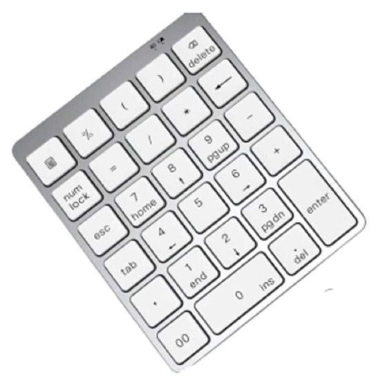 Teclado Numérico Externo Sem Fio Bluetooth 28 Teclas Portátil ...