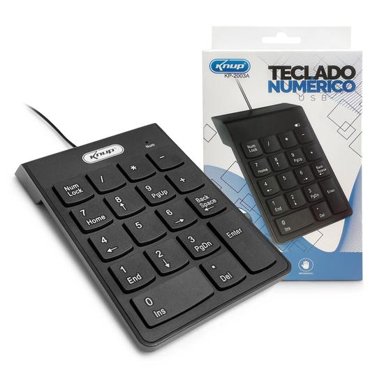 Teclado Númerico USB Num PAD com FIO KP-2003A - Knup - Teclado Numérico ...
