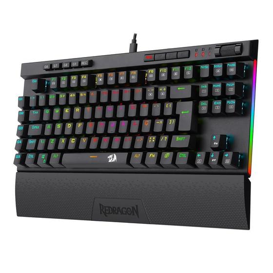 Teclado optico gamer brahma pro rgb preto switch marrom - REDRAGON ...