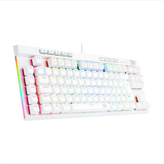 Teclado optico gamer magic-wand pro rgb branco switch azul abnt2 ...