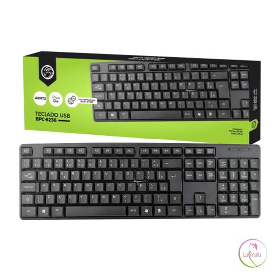 Teclado Padrão para Desktop ou Notebook com USB - BPC-8236 - Teclado ...