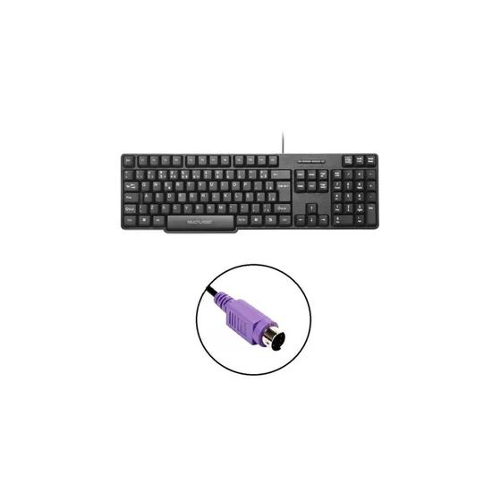 Teclado Ps2 Multilaser Slim Tc225 Qwerty Português Cor Preto - Teclado ...