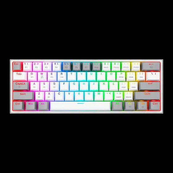 Teclado Redragon K616 Rgb Wg Fizz Pro Branco Cinza Com Cabo Sem Fio ...