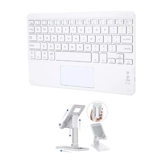 Teclado Touchpad Bluetooth + Suporte Para Tablet Lenovo Xiaoxin Pad 10. ...