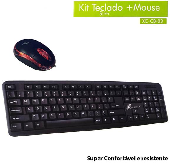 Teclado USB Teclado Multimidia+mouse OPTIC - Flex - Kit Teclado e Mouse ...