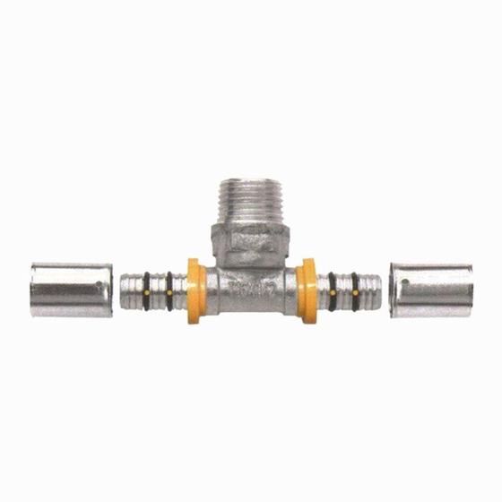 Tee 16mm x 1/2 Macho para tubos Multicamada Pex - Astra - Curva para ...
