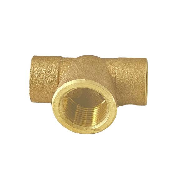 Tee de Bronze 22 x 3/4" x 22 mm Água Quente, Fria ou Gás - ELUMA ...