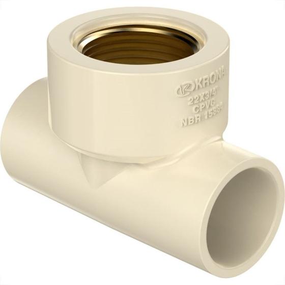 Tee Krona Ultraterm Transicao Cpvc 22X3/4 1376 - Conexão Hidráulica T ...