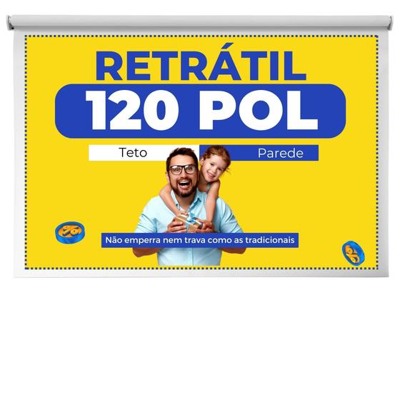 Tela De Projetor Retrátil Telão Para Projeção Retrátil Teto - Mega ...