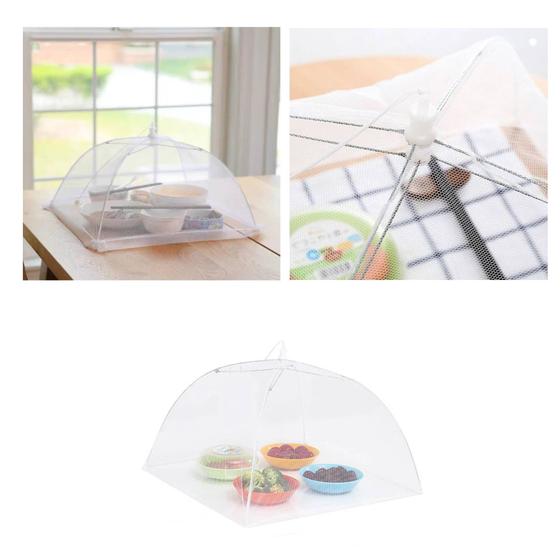 Tela mosquiteiro protetor bolo fruta e alimentos grande 45x45 - Tela ...