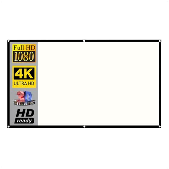 Tela Reflexiva Para Projetor 16:9 100 Polegadas Salange Com Furos ...