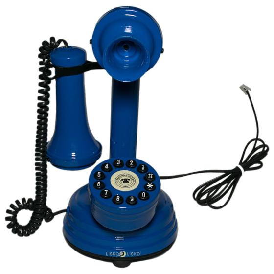 Telefone Antigo Retrô Castiçal em Metal Azul - Multitoc - Ramais ...