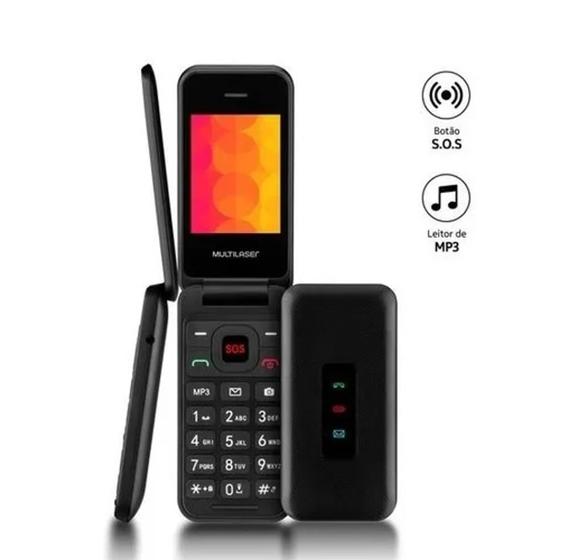 Telefone Celular Ideal Para Idoso Multilaser Flip Vita 3g Com Botão Sos Teclas Grandes - Ramais ...