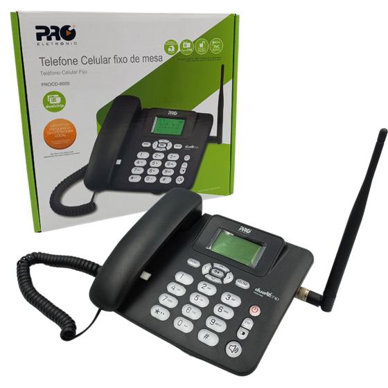 Telefone Celular Rural de Mesa 2 Chips Radio FM Proeletronic - Telefone ...