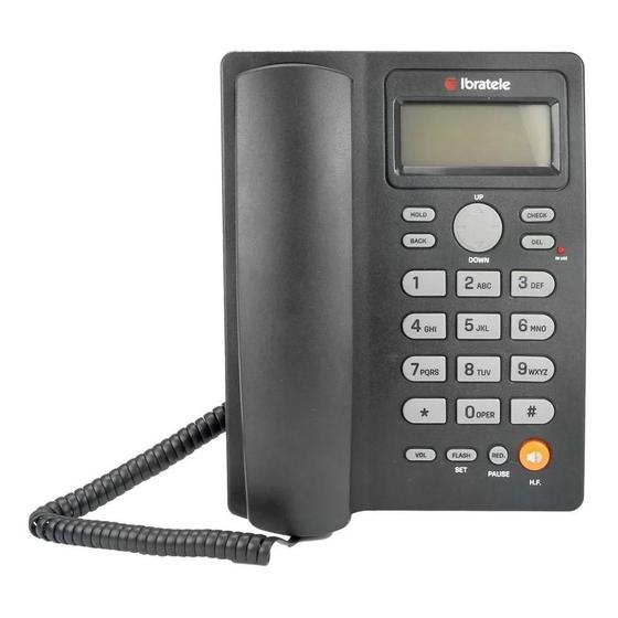 Telefone com Fio Capta Sta Preto 4564 - Ibratele - Ramais - Magazine Luiza
