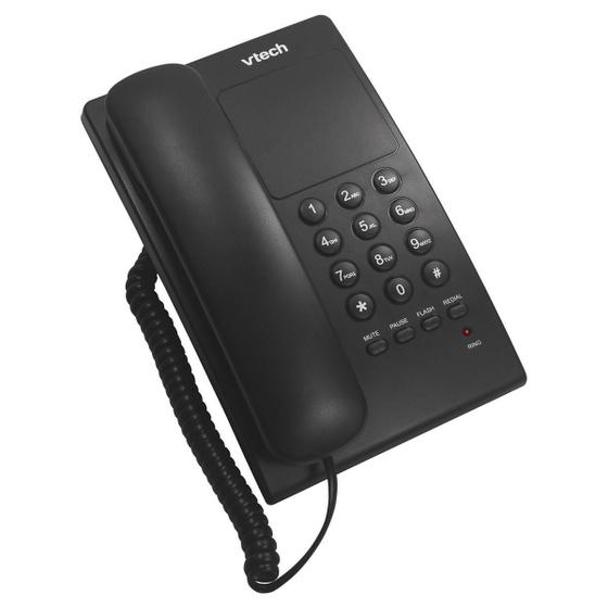 Telefone Digital Com Fio VTECH VTC105B Preto - Ramais - Magazine Luiza