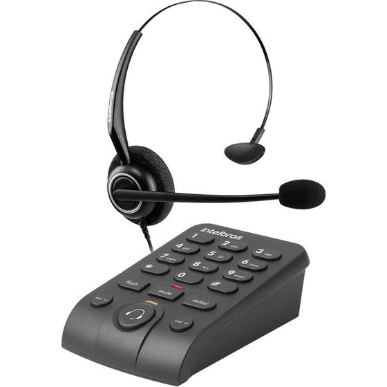 Telefone headset Tiara HSB 50 com base Discadora Intelbras - Telefone ...