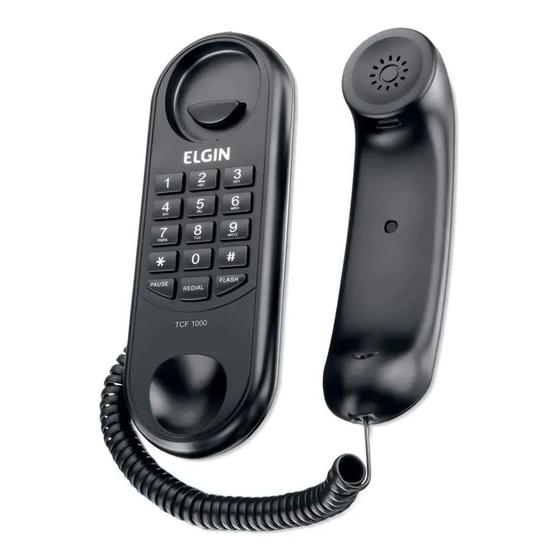 Telefone Interfone Gondola C/ Fio Elgin TCF1000 Redial Preto - Ramais ...