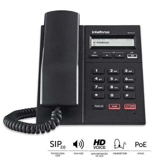 Telefone Ip Voip Tip 125i Poe Display Viva-voz Intelbras - Ramais ...