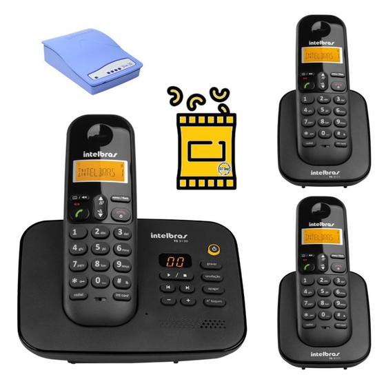 Telefone Secretaria eletronica Bina Entrada Chip 3G 2 Ramal - Intelbras ...